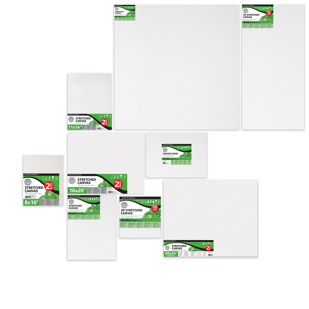 Art Corner - DALER-ROWNEY SIMPLY STRETCHED CANVAS (PACK OF 3)